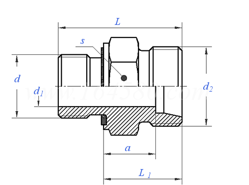 ISO 8434-1 (SDS-E-M) - 2018-卡套式端直通管接头，橡胶密封【公制螺纹端】- 易紧通