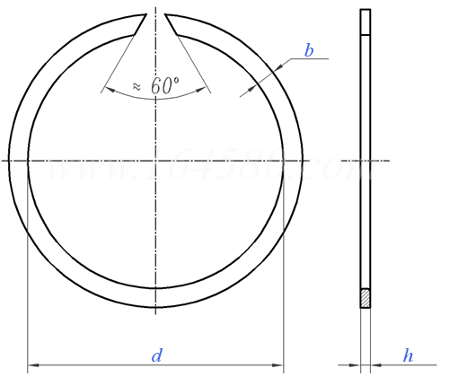 JIS B 2804 (CC-EX) - 2010-C型, 同心轴用挡圈- 易紧通