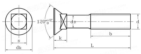 DIN 605 - 2010Flat Countersunk Head Square Neck Bolts With Long Square