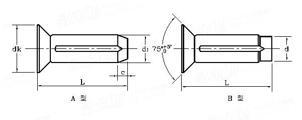 DIN EN ISO 8747 - 1998Grooved Pins With Countersunk Head