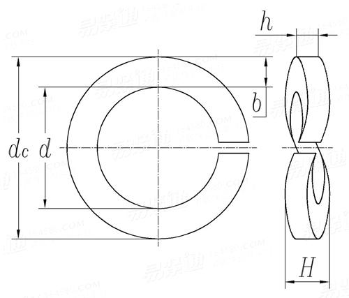 JIS B 1251 - 2001Curved Spring Lock Washers